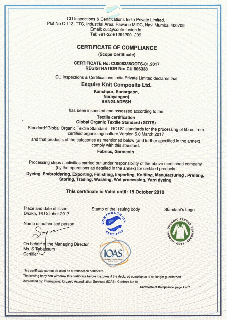 GOTS Scope Certificate-2018_Page_1 - Esquire Knit Composite PLC.